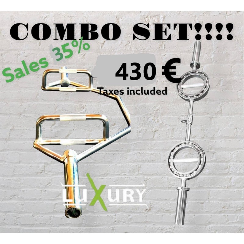 Combo Set! Open trap bar-Rotating curl bar - Luxury Fitness Equipment
